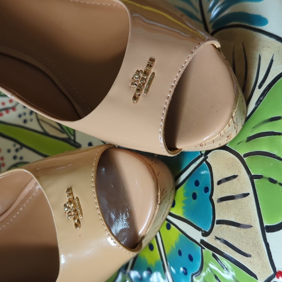 Coach | Shoes | Pale Pink Coach Wedge Sandals | Poshmark